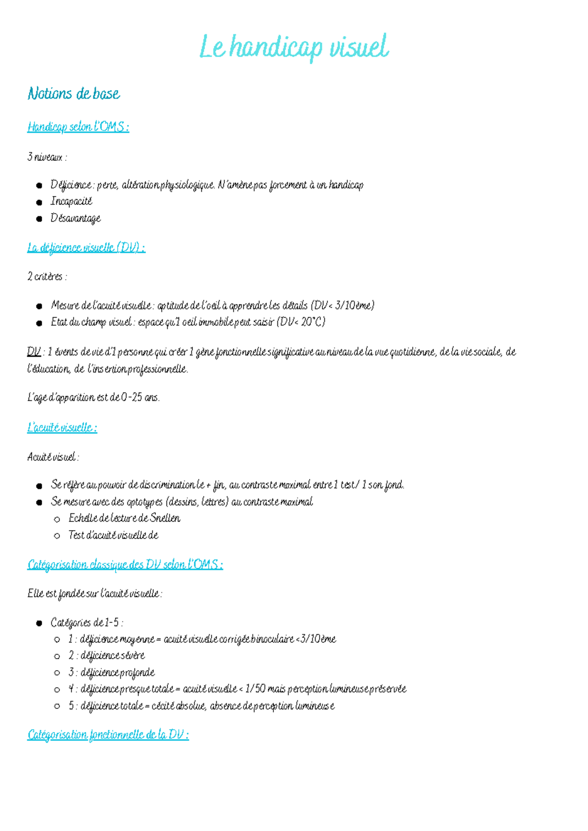 Le handicap visuel - Lebaz S6 - Le handicap visuel Notions de base ...
