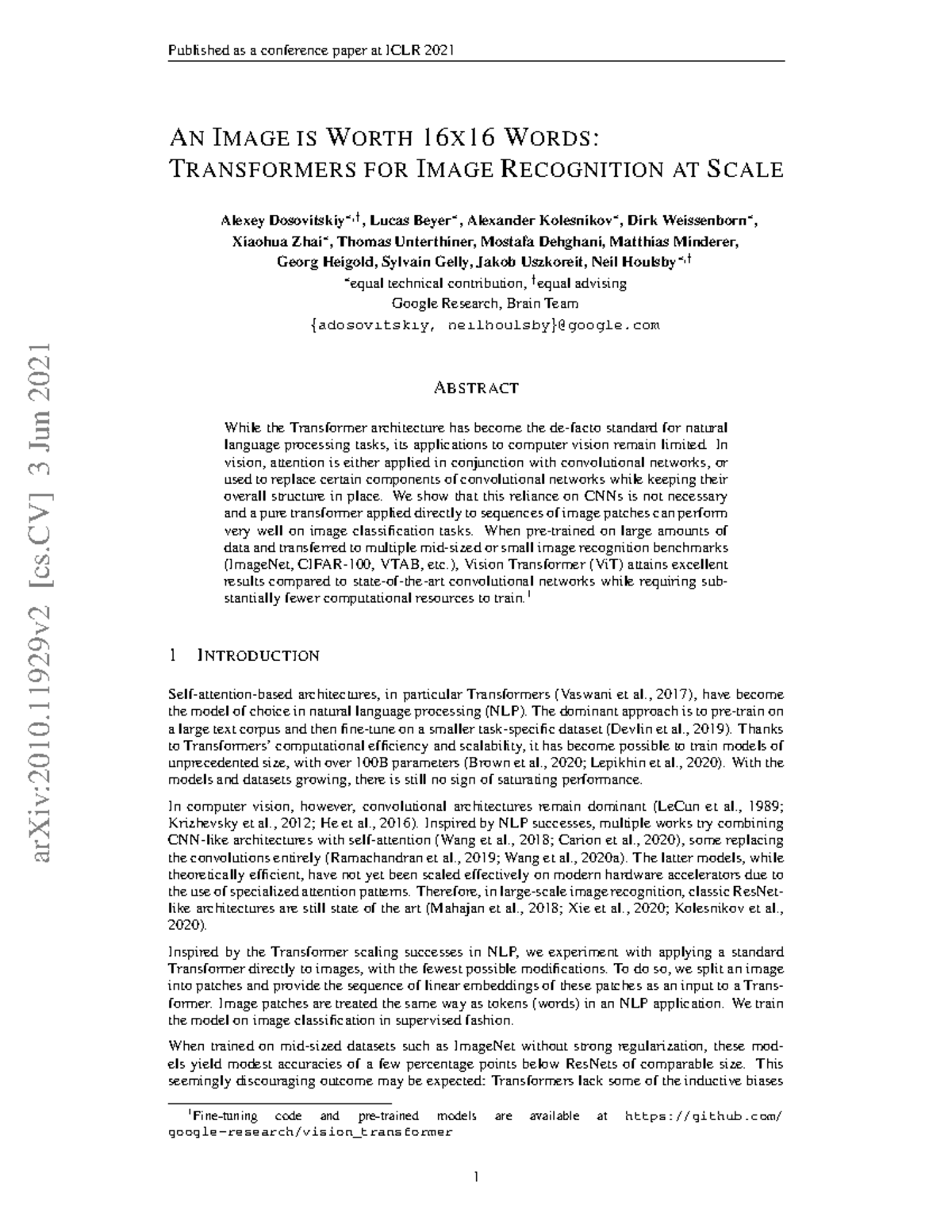 An Image is worth 16-16 Words - AN IMAGE IS WORTH 16 X16 WORDS ...