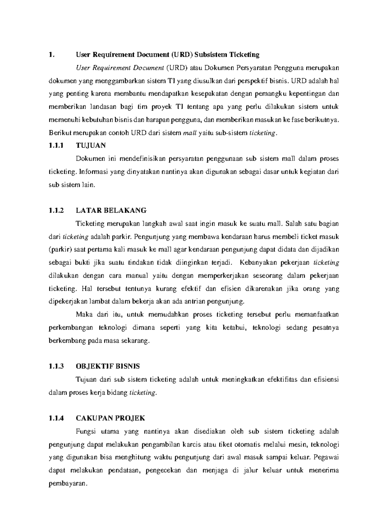 Final Draft Ticketing-Focused System Design and Administration - User ...