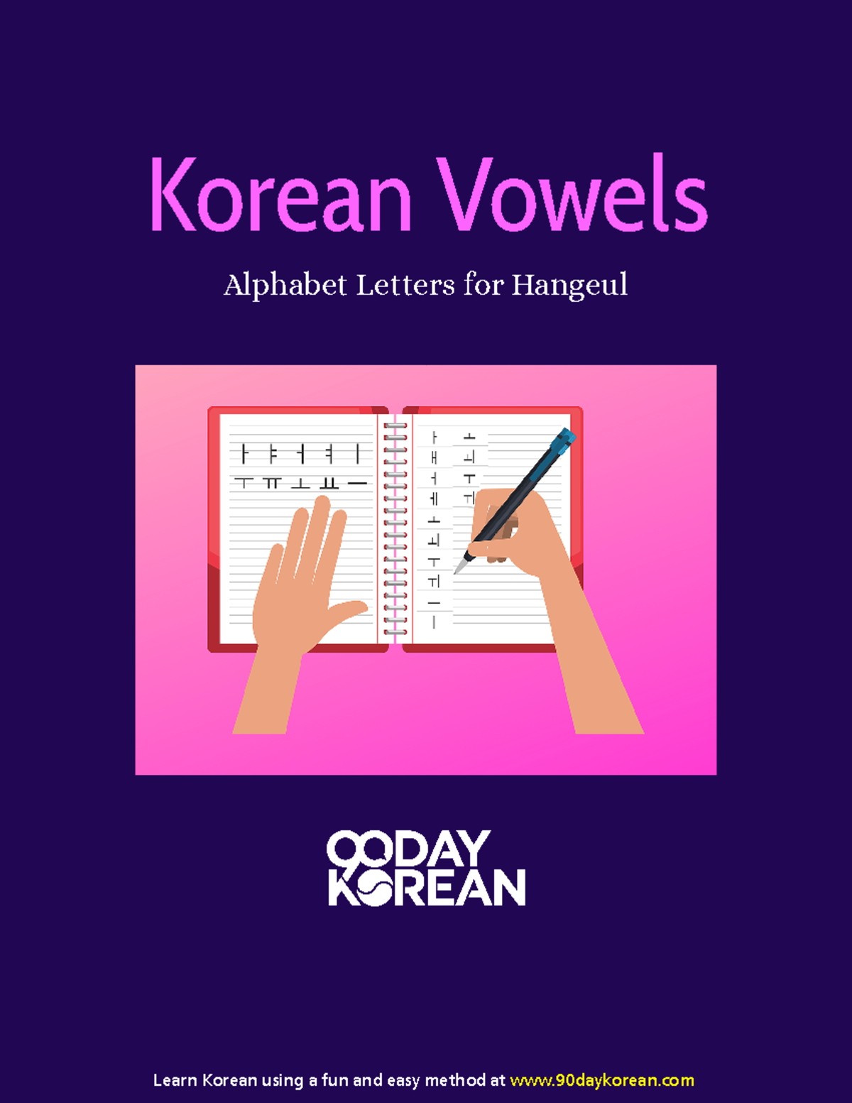 Korean Vowels pdf file found on free website (pdf-korean-vowels.pdf ...