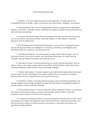 Intro to FE Syllabus - IEOR 4700 Introduction to Financial Engineering ...