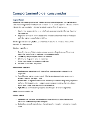 comportamiento del consumidor - UADE - Studocu
