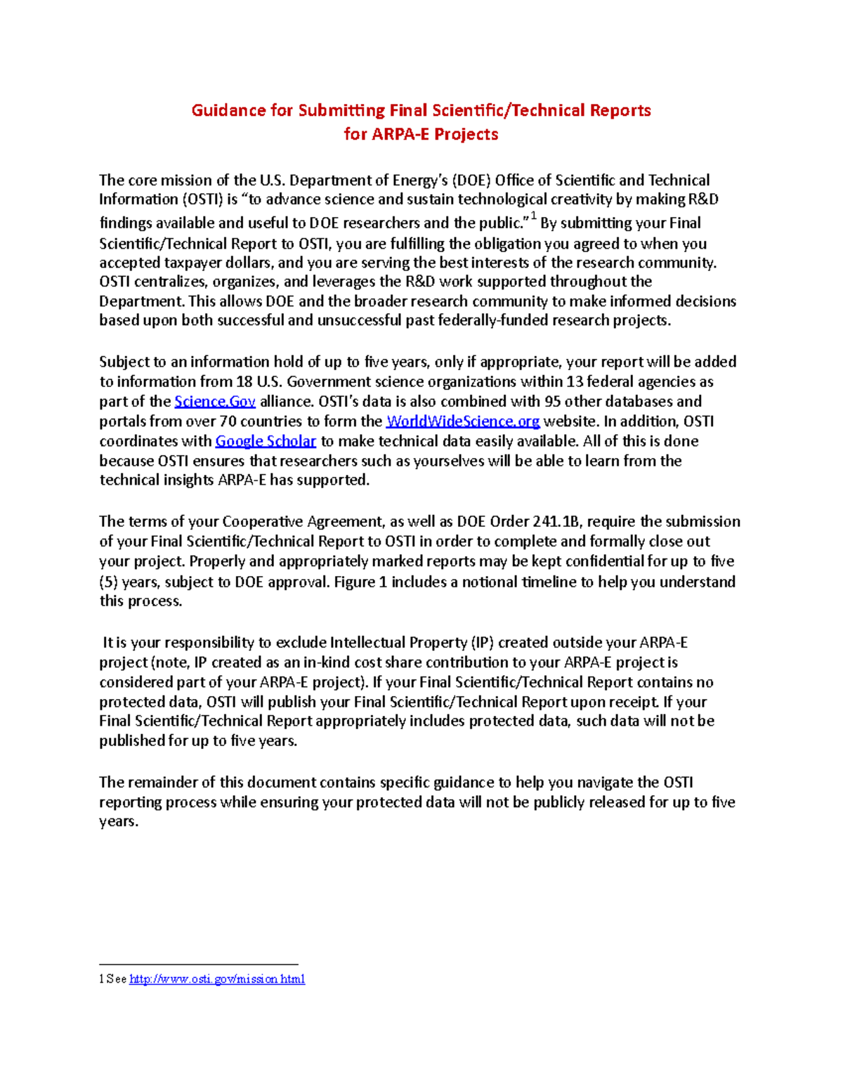 Technical report template 01 - Guidance for Submitting Final Scientific ...