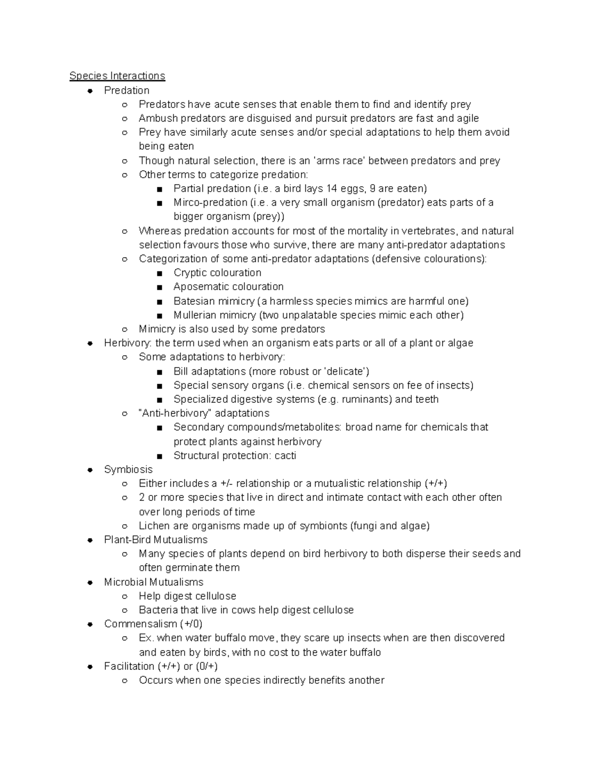 Lecture #6 - Sept 29 - Foundations of Biodiversity - Species ...