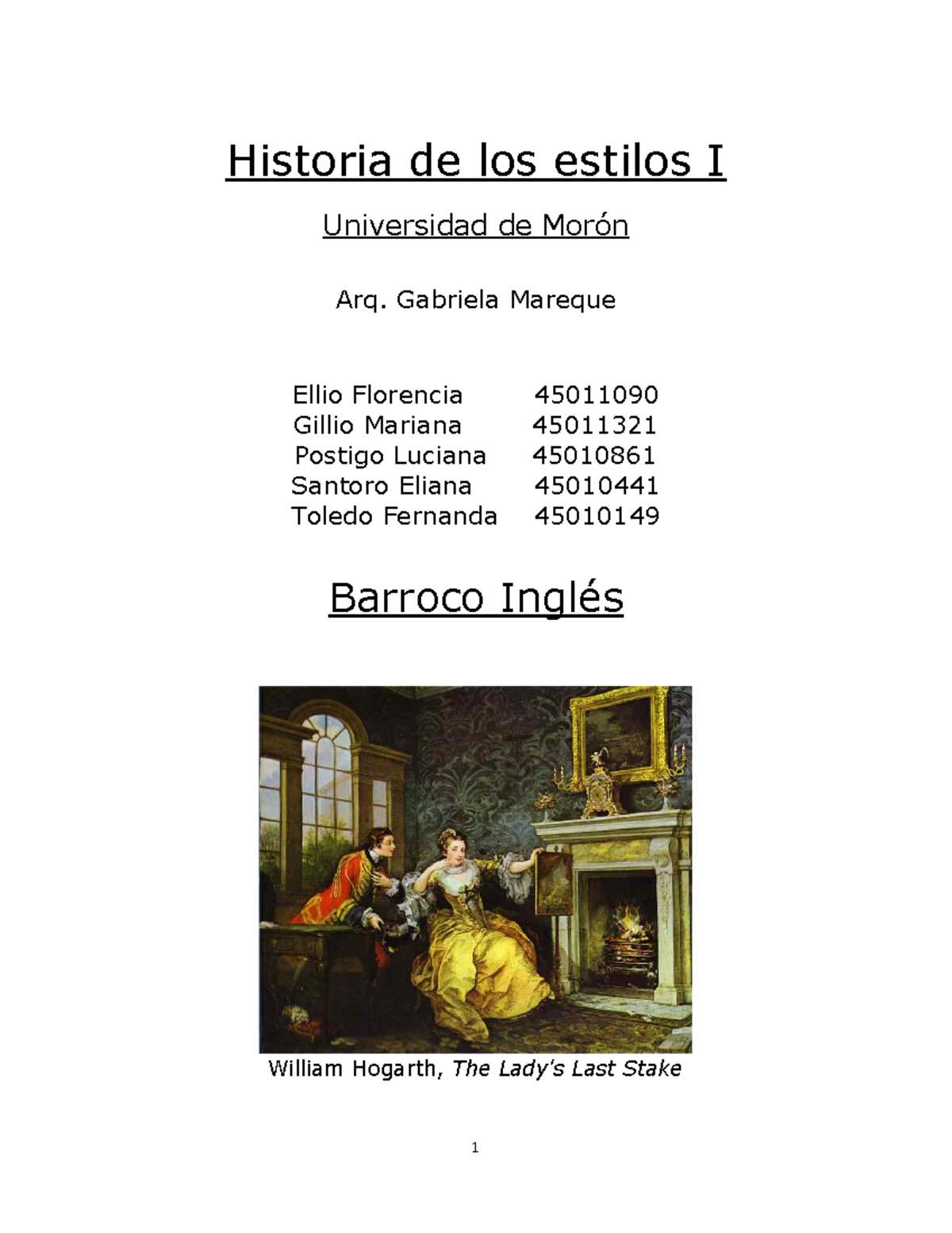 Barroco ingles - Historia de los estilos I Universidad de Morón Arq ...