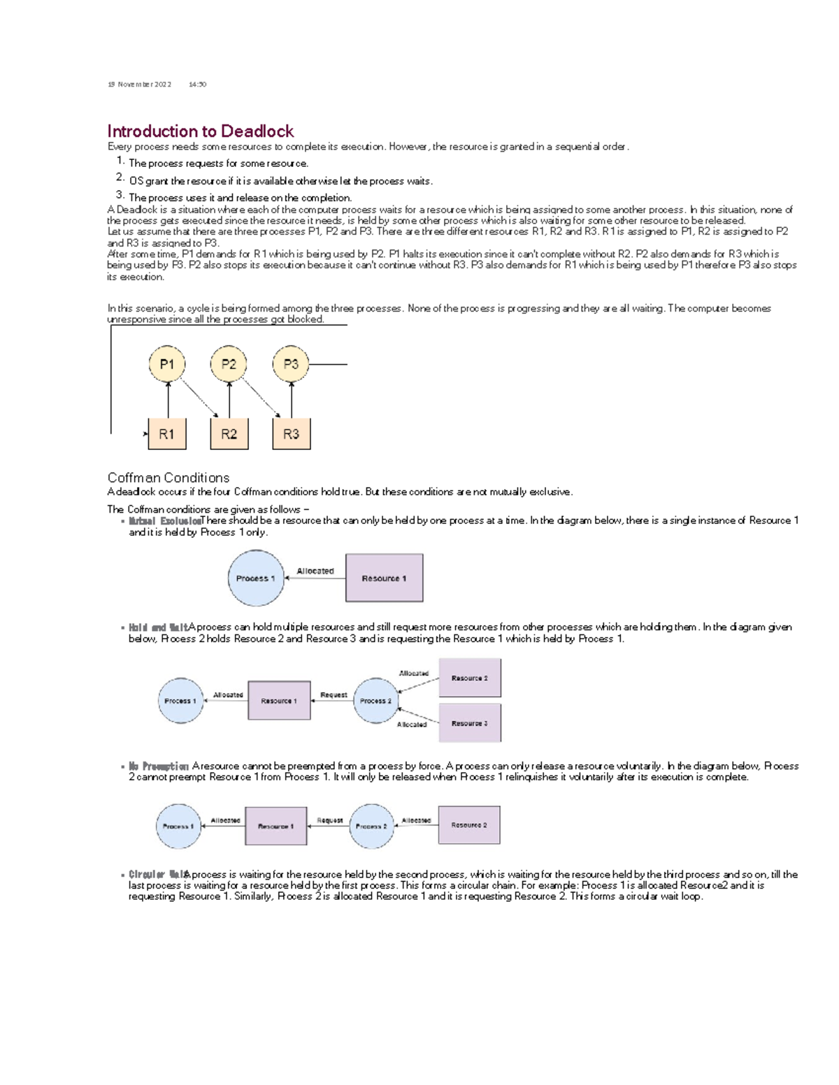 Deadlock - Nice book - 19 November 2022 14: Introduction to Deadlock ...