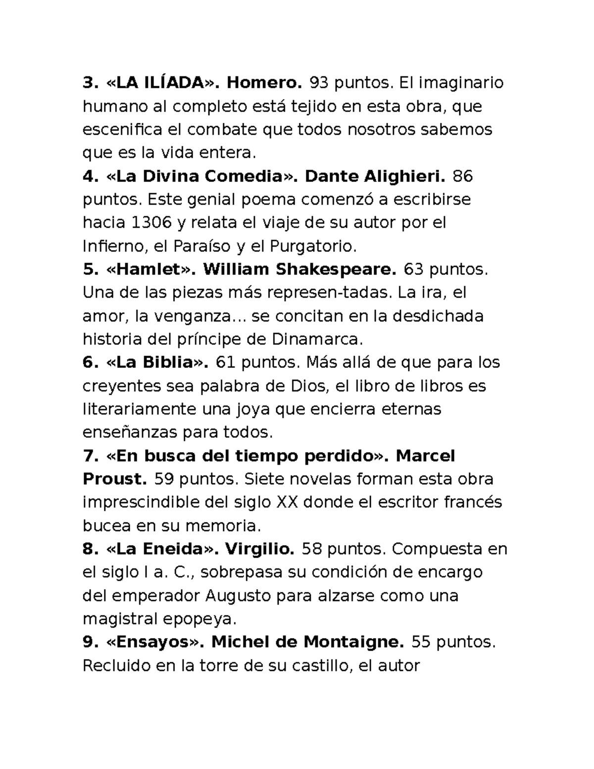 001-LA Ilíada». Homero - «LA ILÍADA». Homero. 93 puntos. El imaginario ...