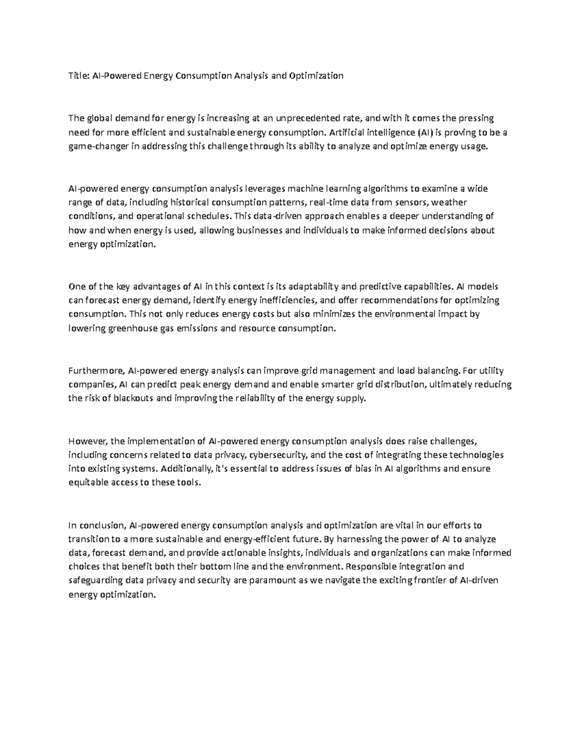 Title 33 - Artificial Intelligence (AI) has emerged as a transformative ...