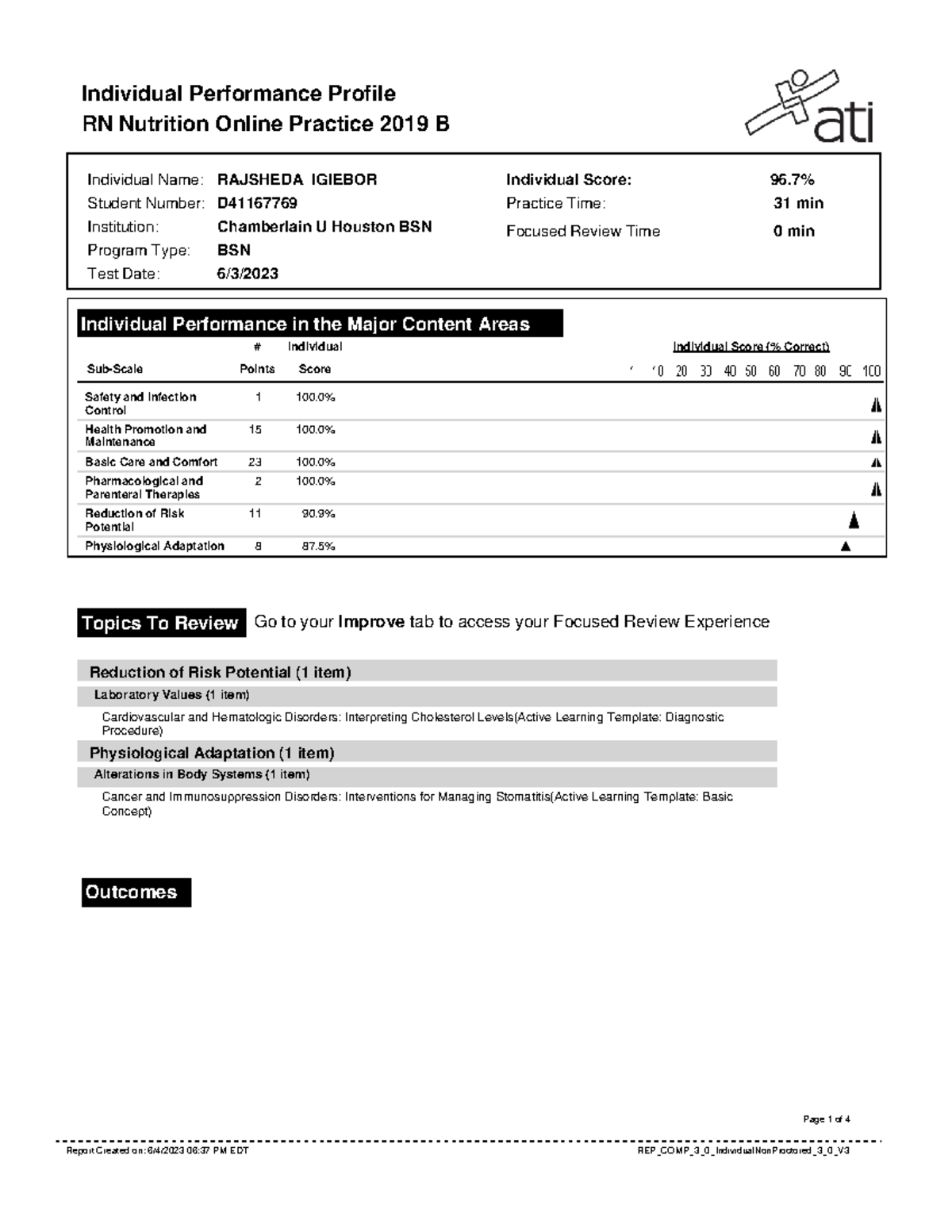 Nutri ati - assignment - Individual Performance Profile RN Nutrition ...
