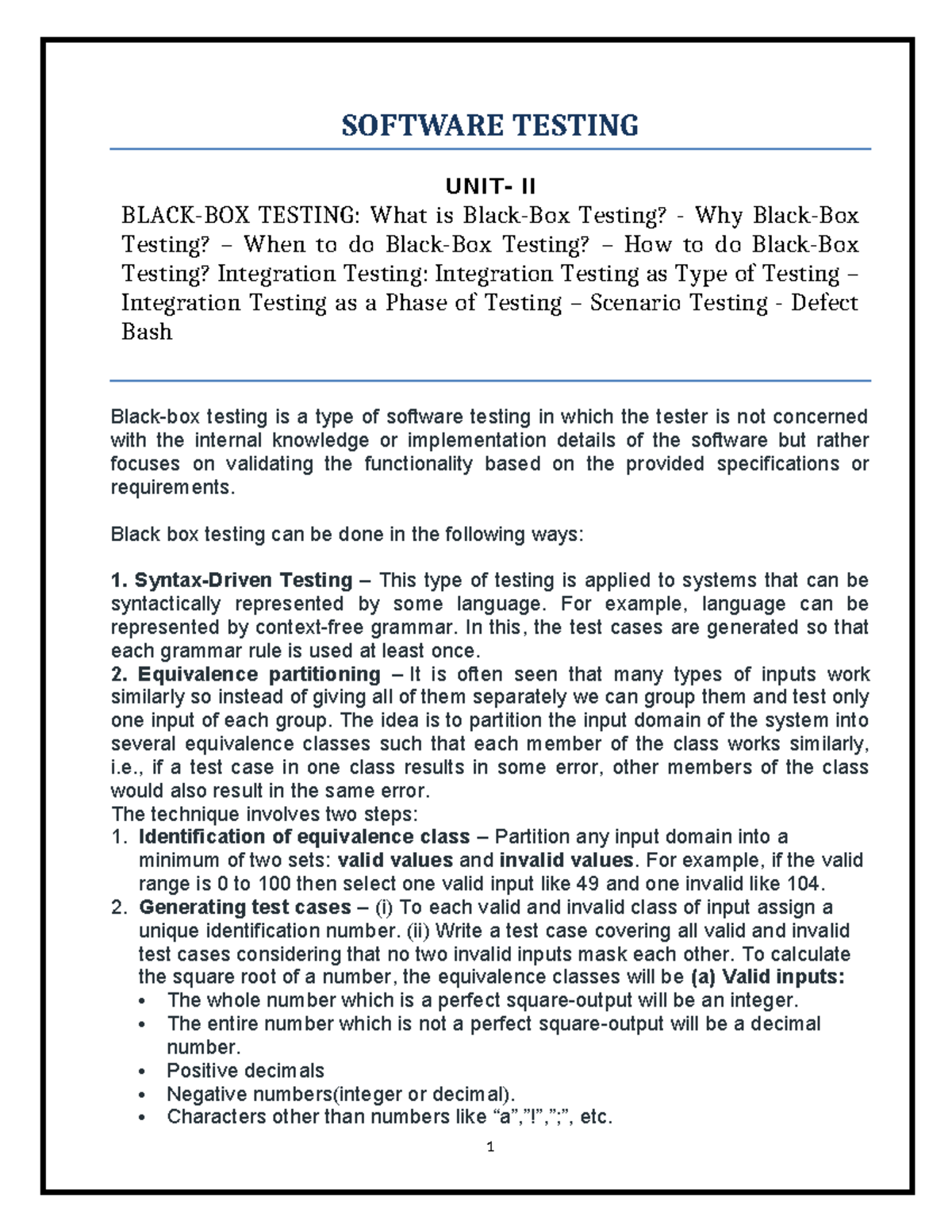 Microprocessor And Microcontroller Notes For Periyar University Cs Syllabus Software Testing
