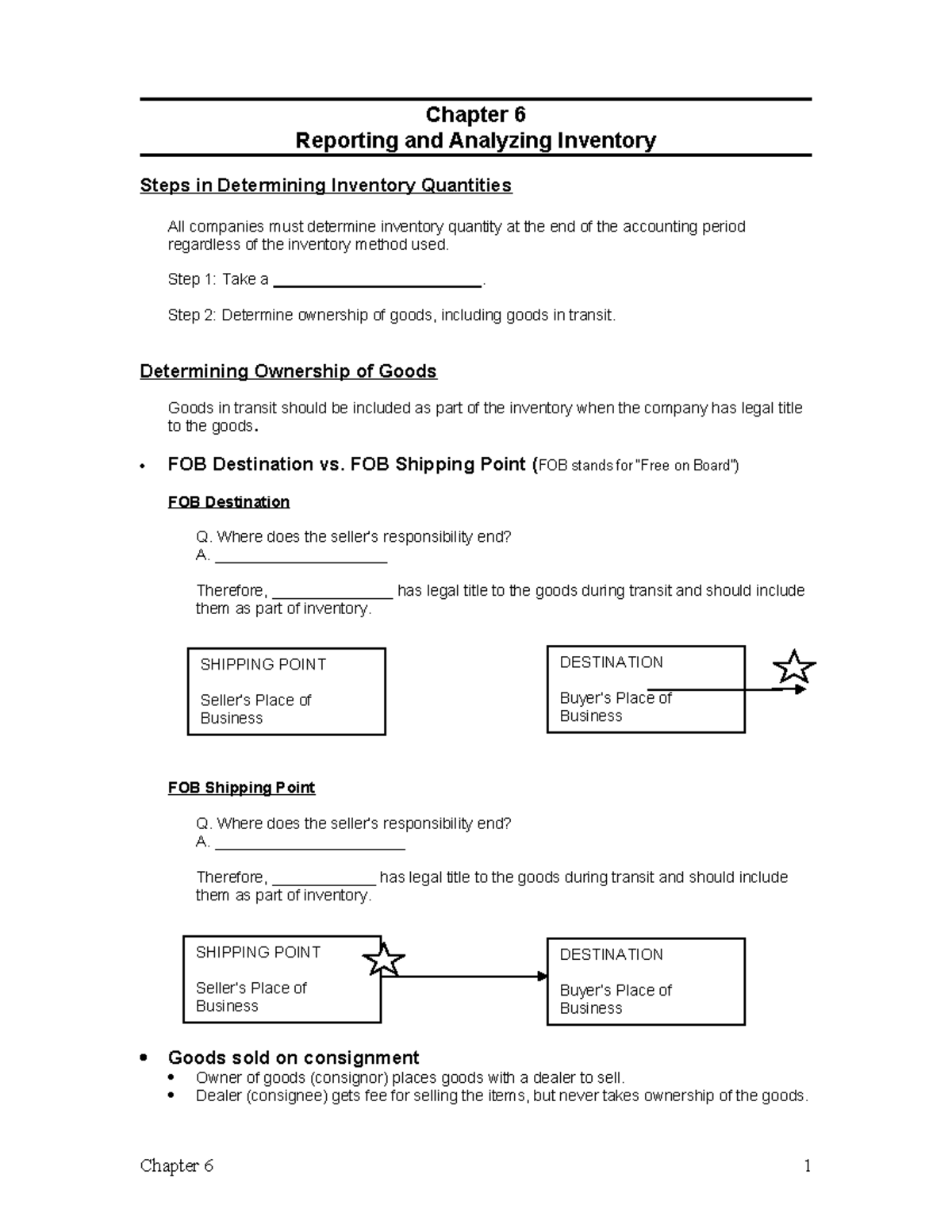 Marketing Class - Chapter 6 Reporting and Analyzing Inventory Steps in Determining Inventory ...
