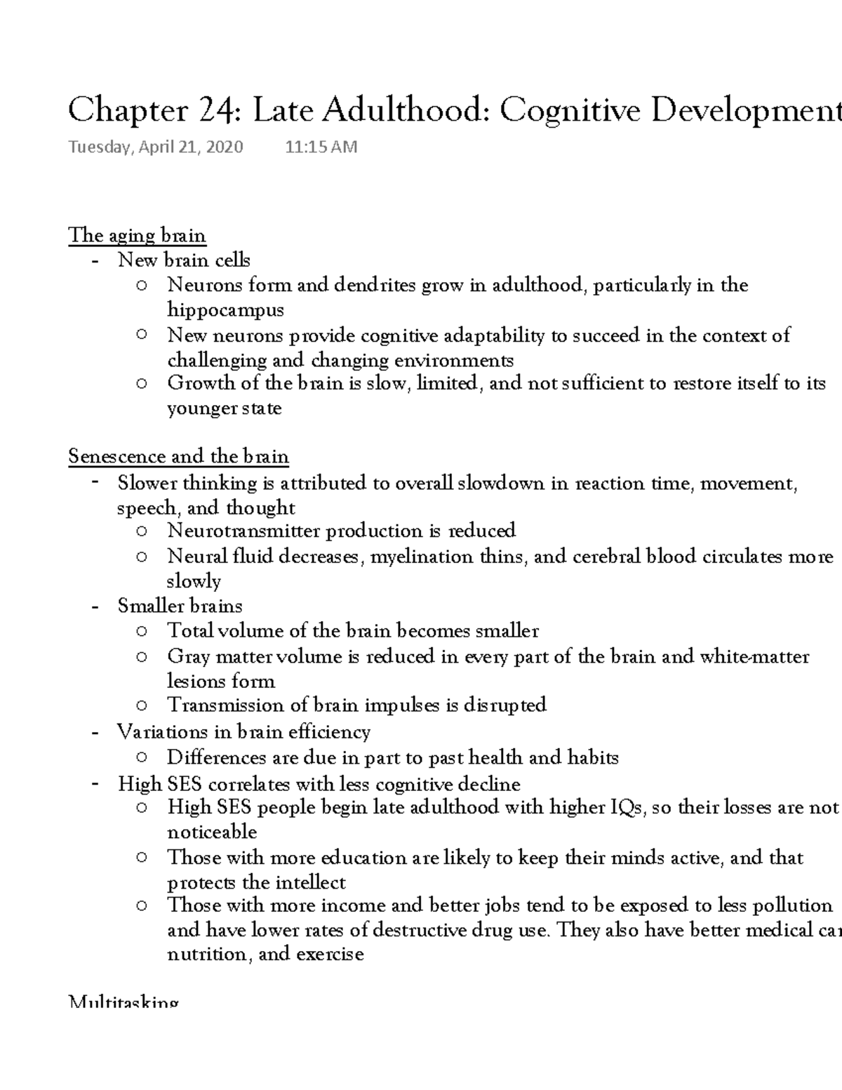 Cognitive Development During Young Adulthood