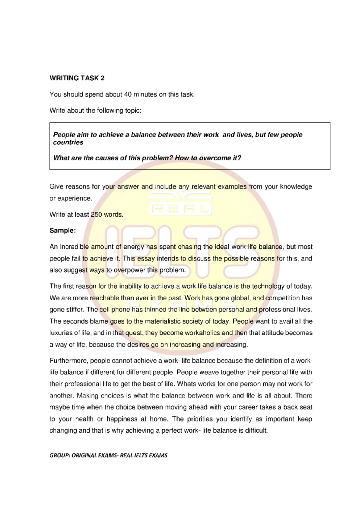 Writing task 2 - English - Studocu