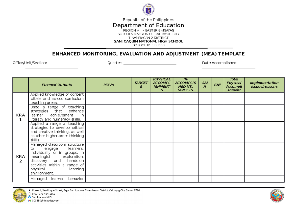 MEA-Updated-Template A4 - Department of Education REGION VIII – EASTERN ...
