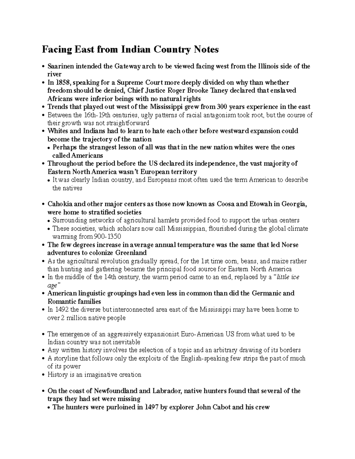 Colonial History- Indian Country notes - Facing East from Indian ...