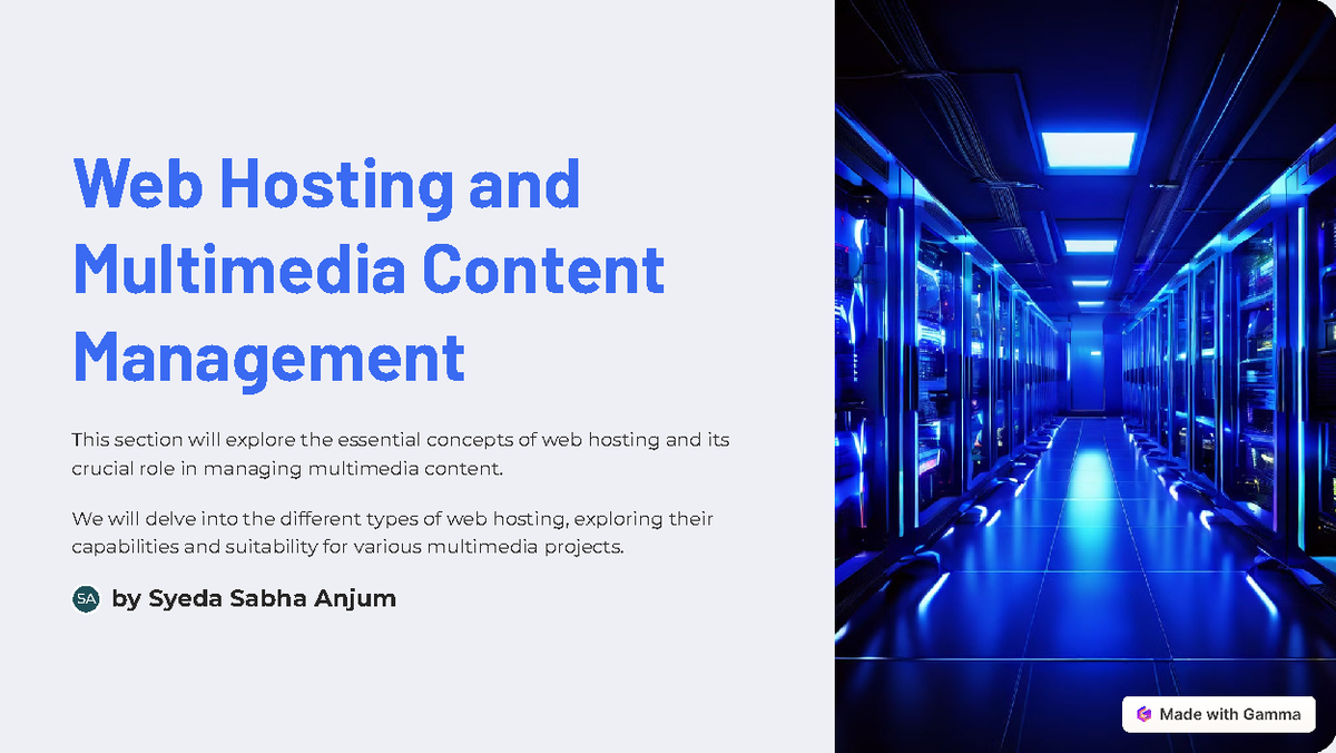 Web-Hosting-and-Multimedia-Content-Management - Web Hosting and ...