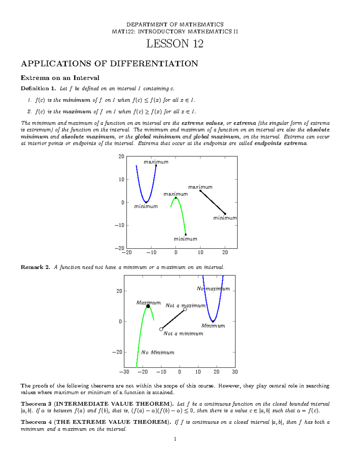 MAT122 Lesson 12(2022-2023 Sem 2) - DEPARTMENT OF MATHEMATICS MAT122 ...