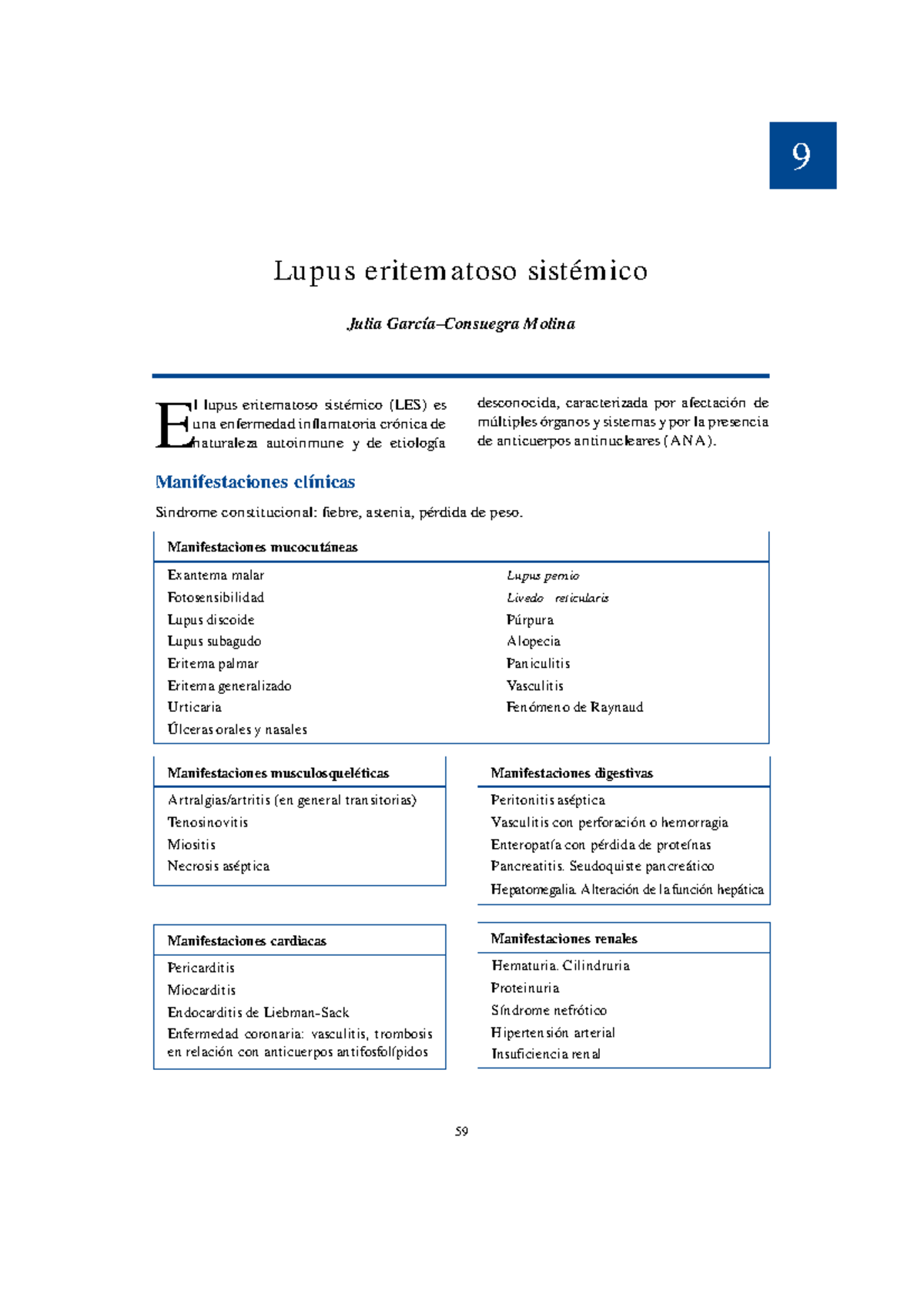 C 9-LES - Lupus mas - E l lupus eritematoso sistémico ( LES) es una ...
