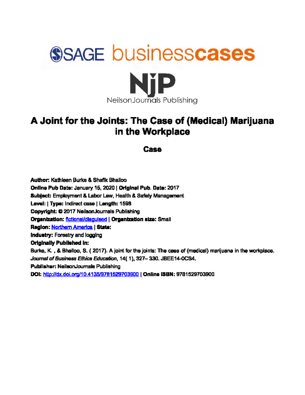 A joint for joints case - course material - ABEG-126 - Studocu