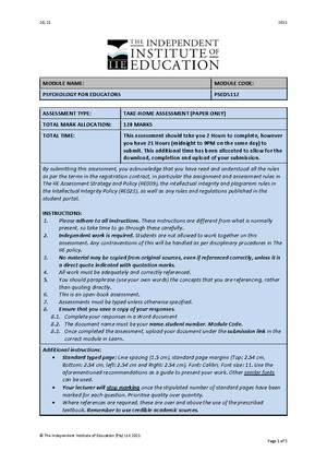Psych 5122 Assignment 2 question 3 - PSYCH5122 ASSIGNMENT 2 question 3 Question 3 Insight ...