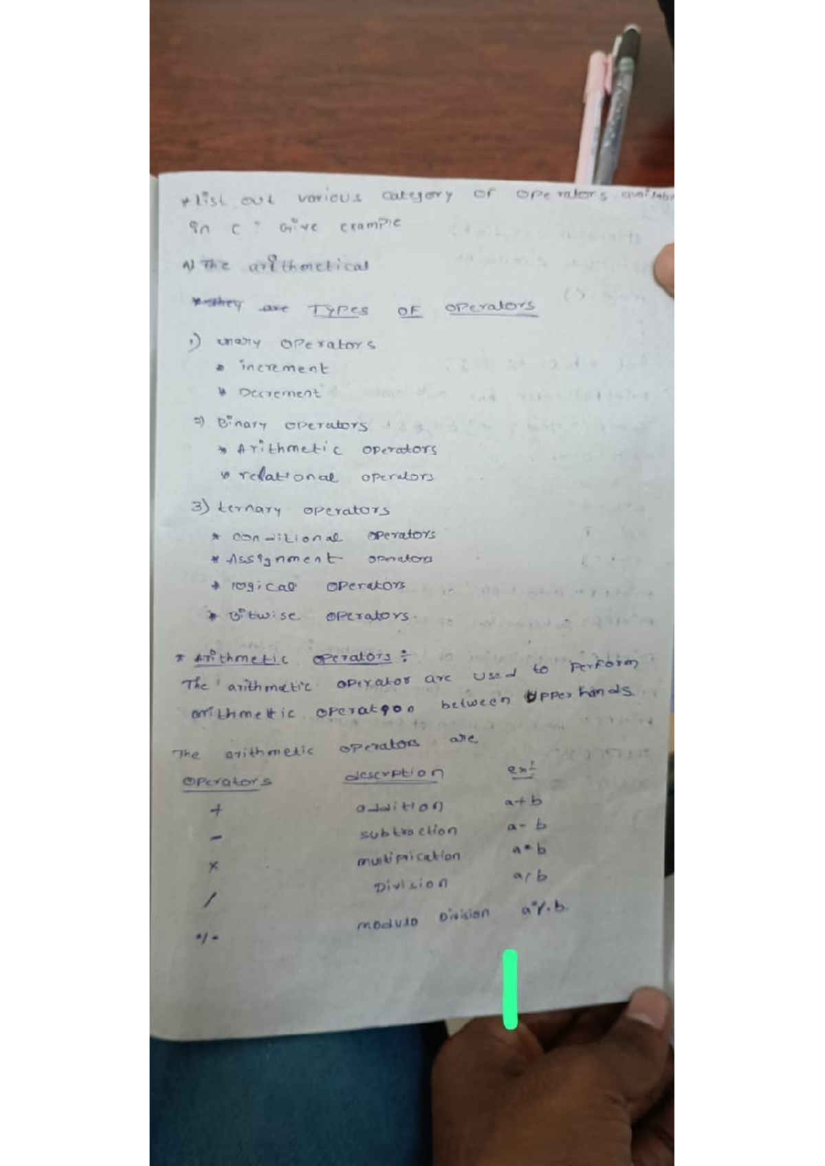 Ip answers (16) - material - list out various category of operators ...