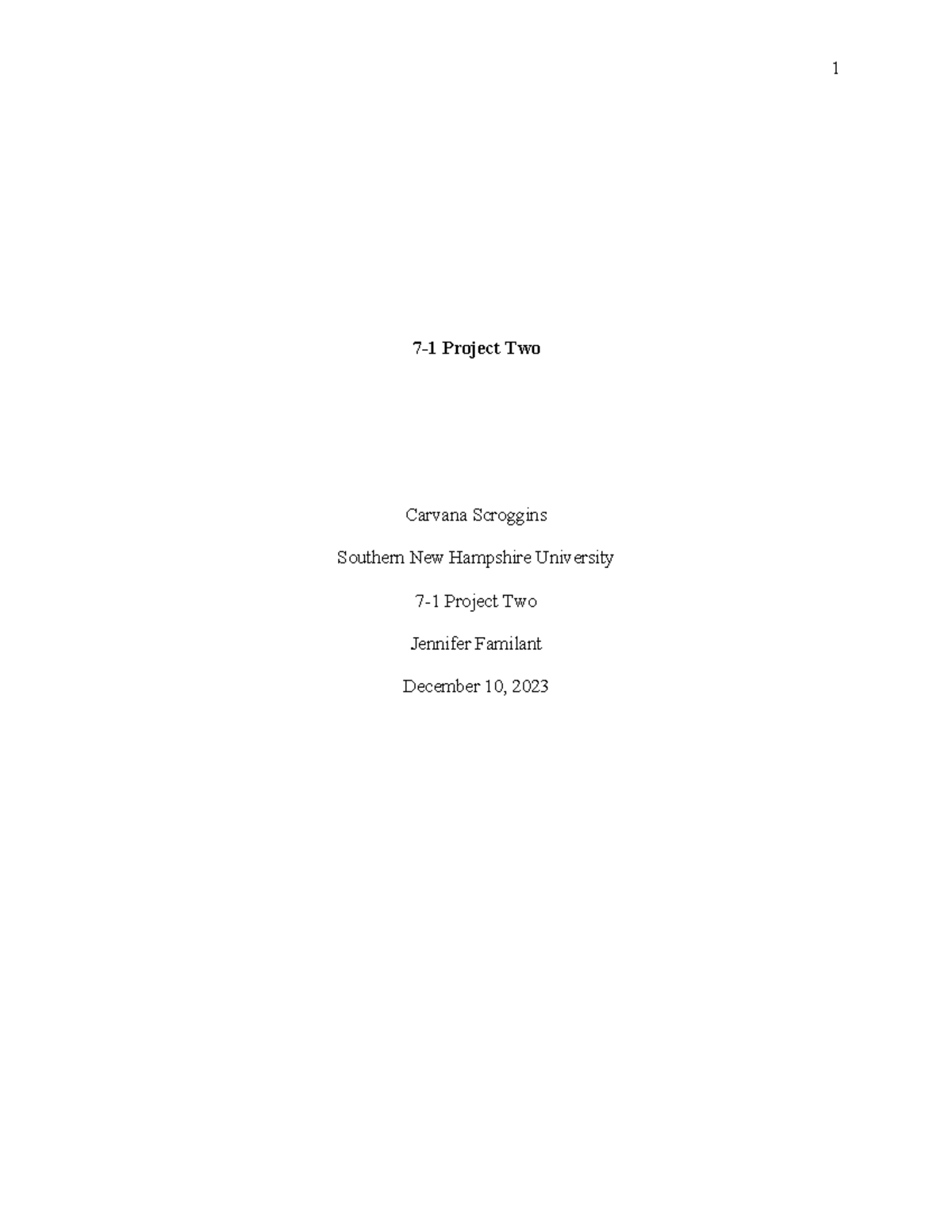 HRM 7-1 Project Two - okokay - 7-1 Project Two Carvana Scroggins ...