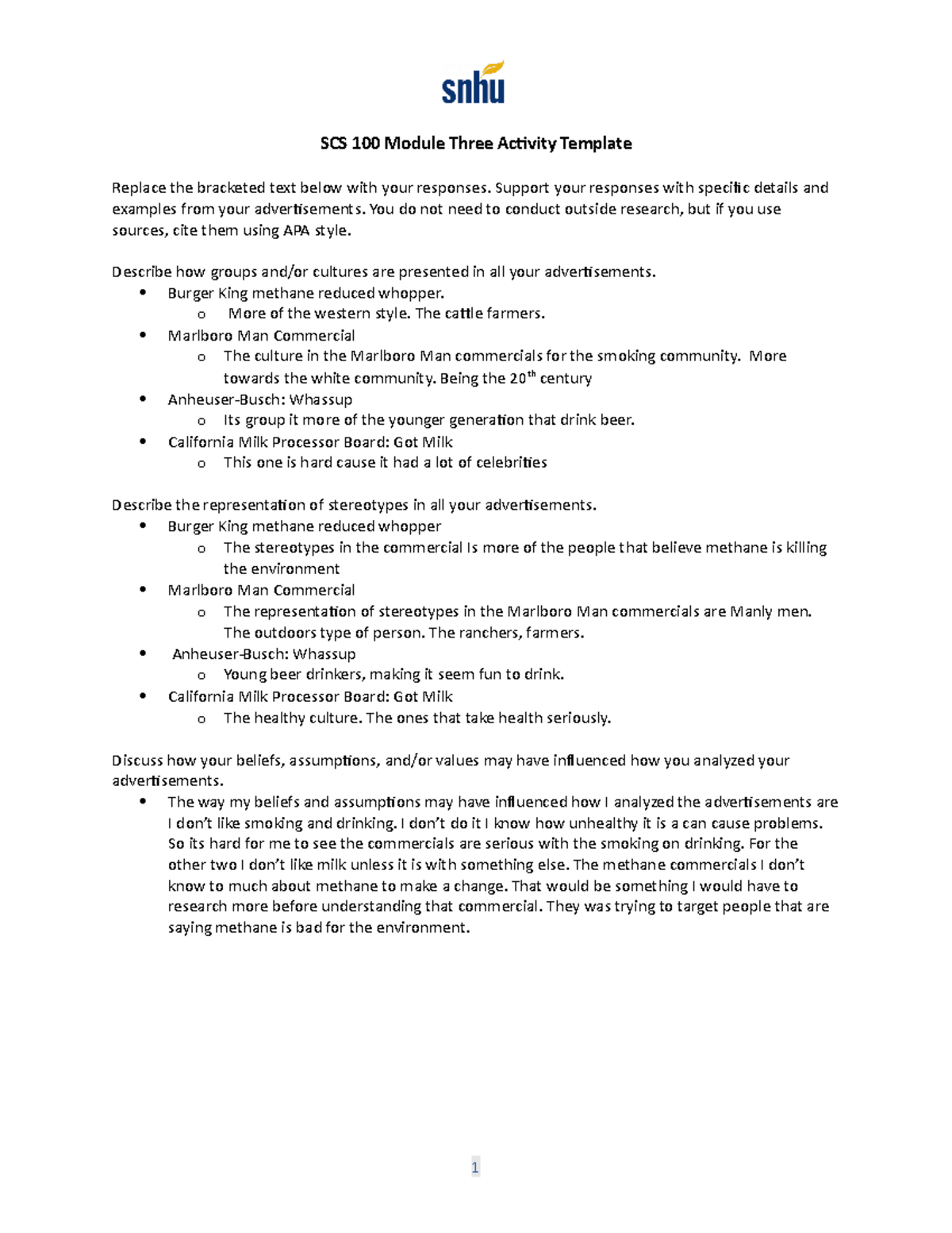 Scs 100 Module Three Activity Template Scs 100 Module Three Activity Template Replace The