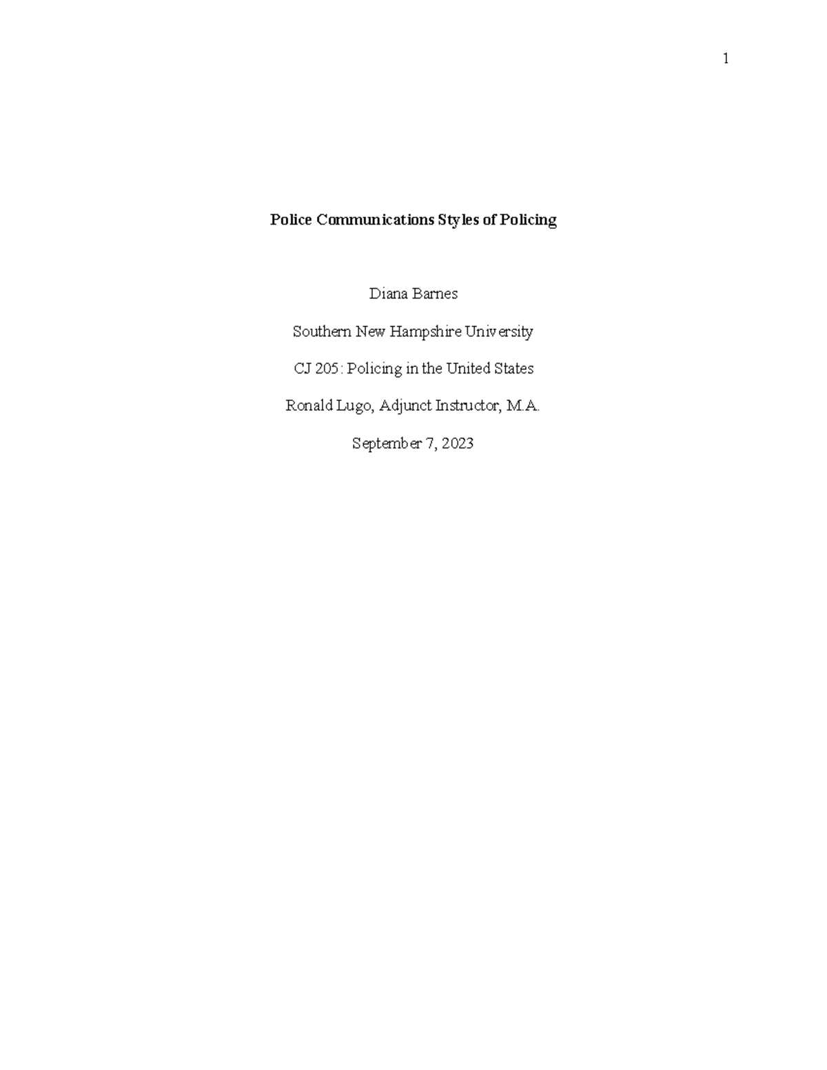 Police Communications Styles of Policing - Sep. 7 @ 9 45 pm - 1 Police ...