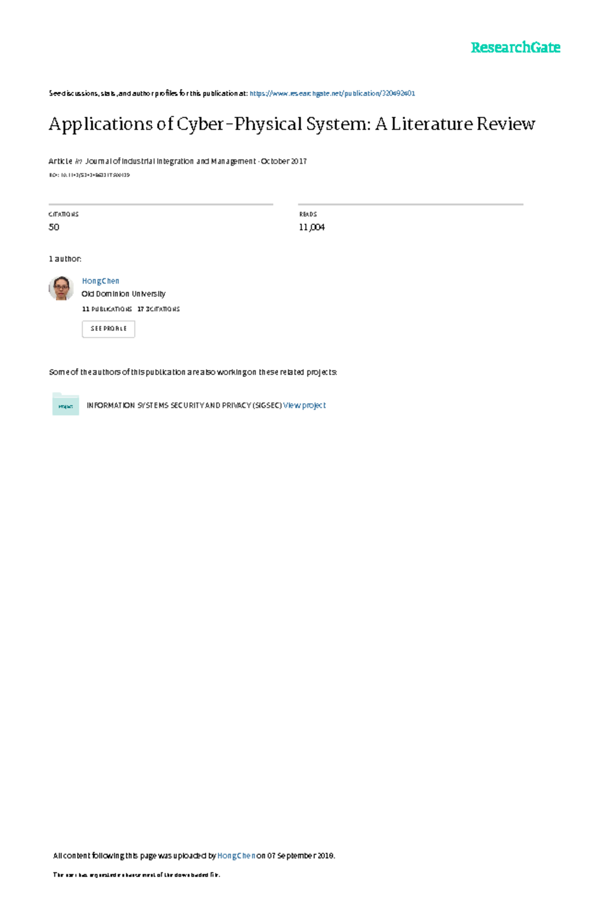 2017 Applicationsof Cyber-Physical System - See discussions, stats, and ...