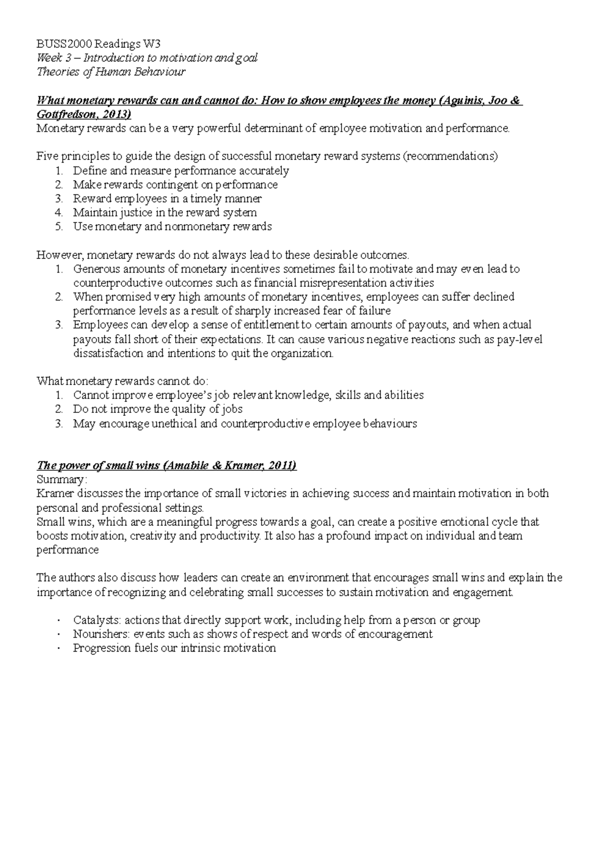 BUSS2000 Readings W3 - BUSS2000 Readings W Week 3 – Introduction to ...