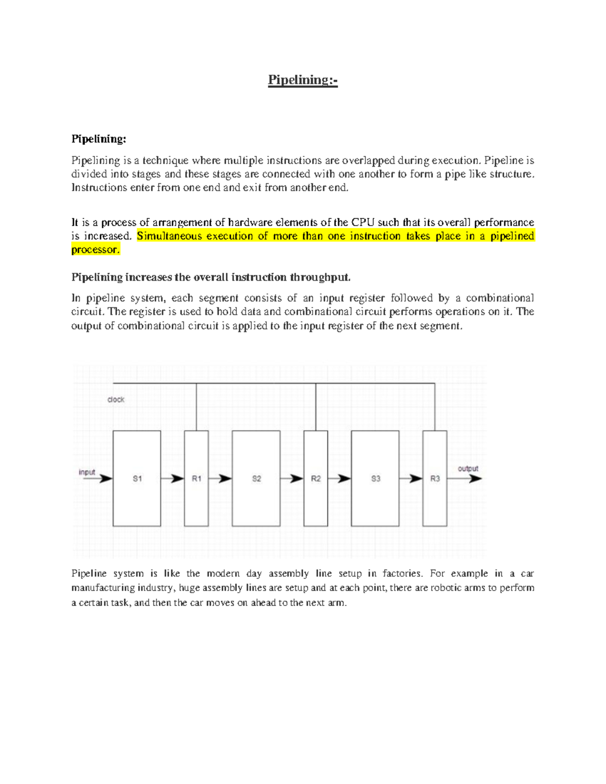 3.5 Pipeling - Pipelining:- Pipelining: Pipelining is a technique where ...
