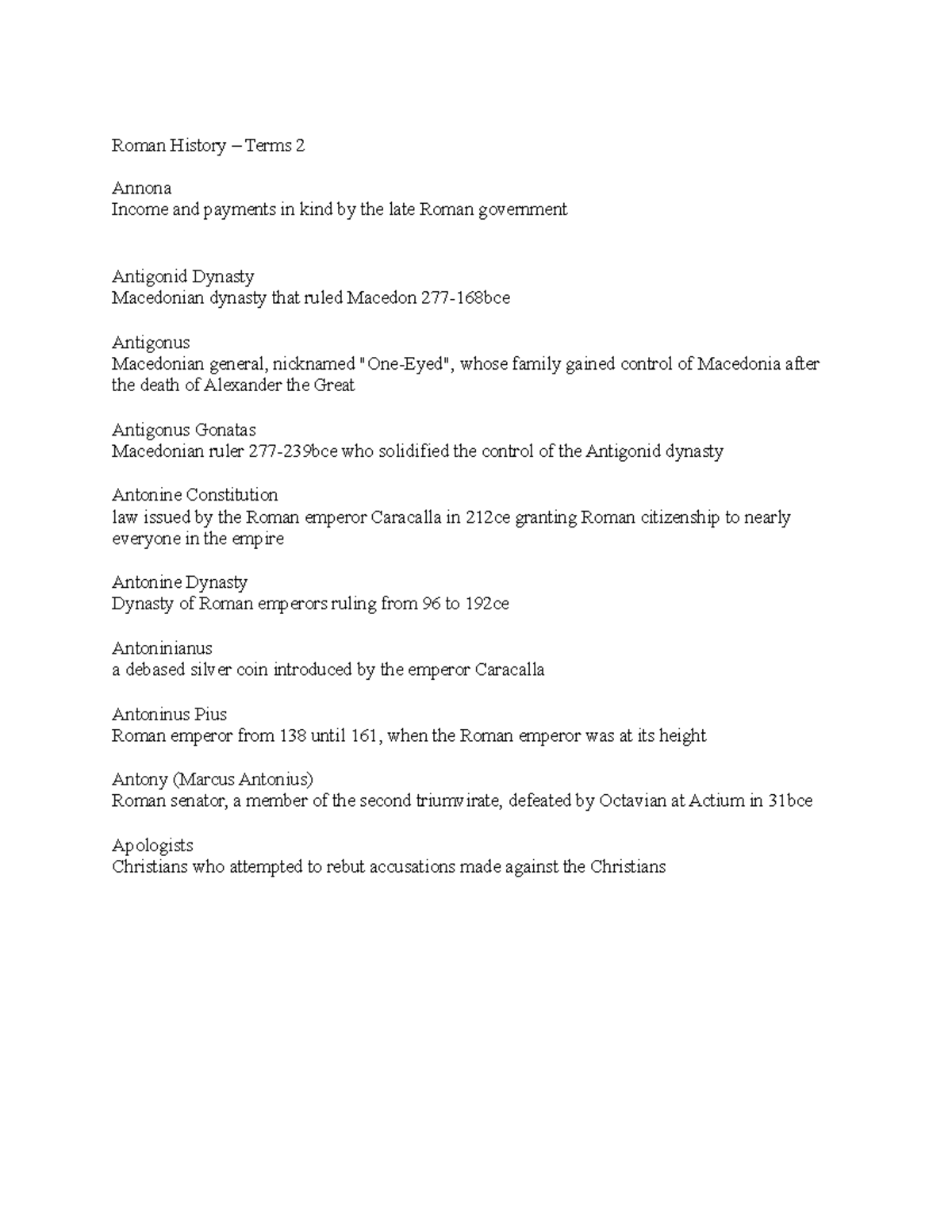 Roman History Terms 2 Practice Material Roman History Terms 2 roman-history-terms-2-practice-material-roman-history-terms-2