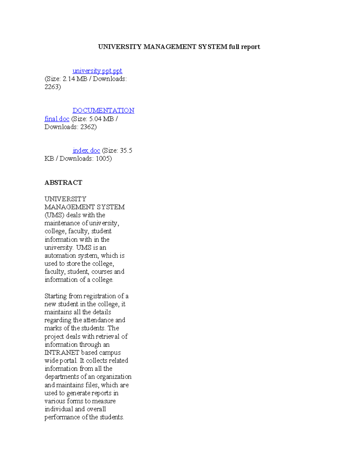 University Management System full report - UNIVERSITY MANAGEMENT SYSTEM ...