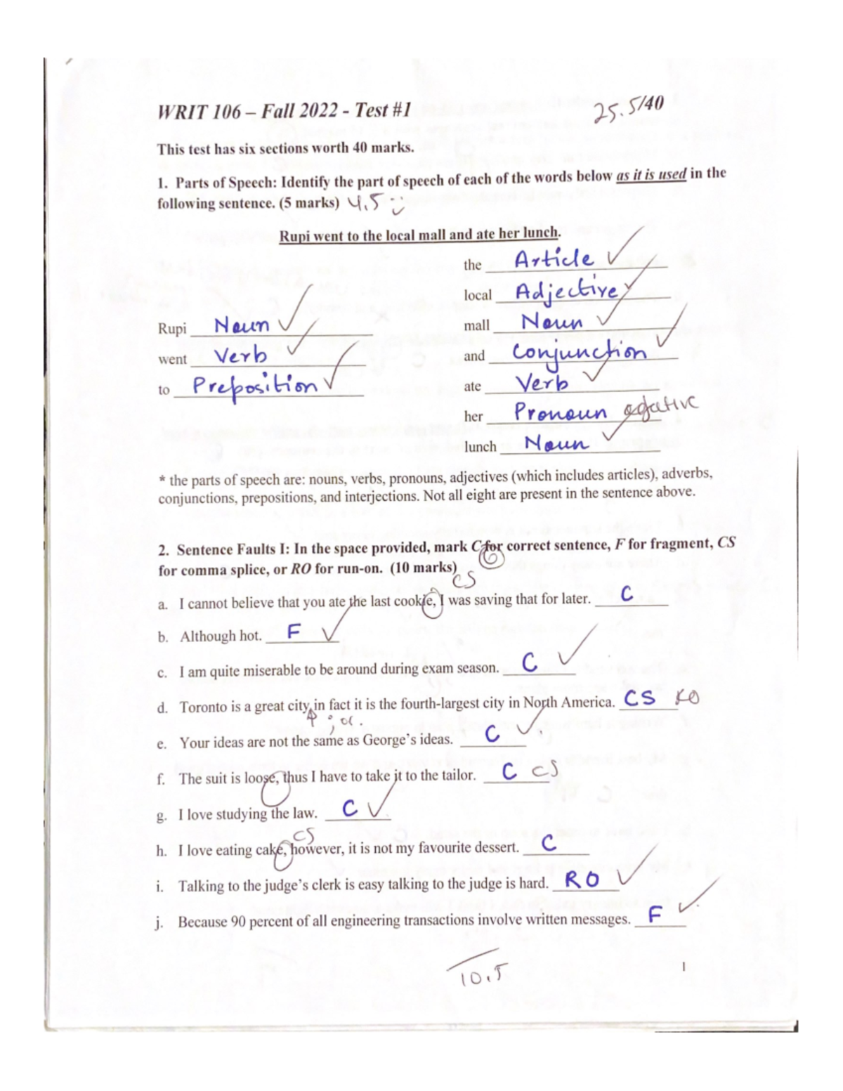 WRIT 106 Test 1 - WRIT 106 Test 1 - WRIT 100 - Studocu