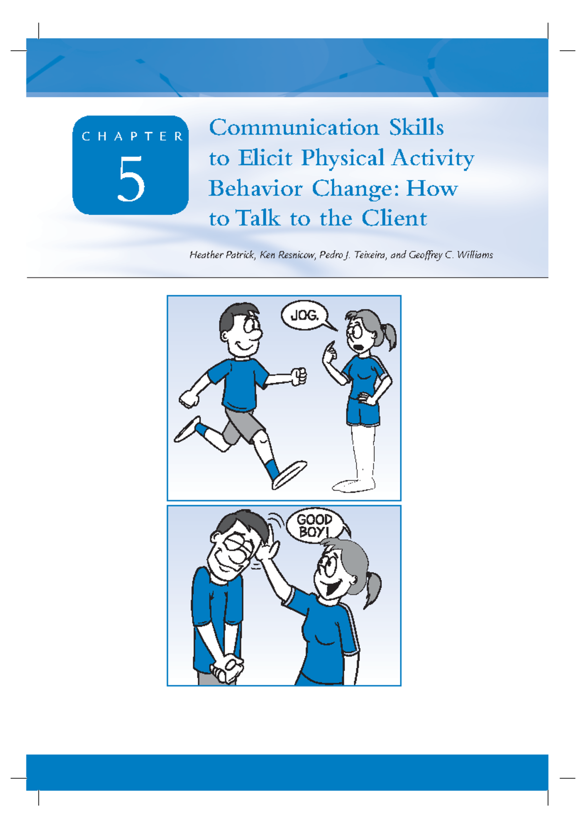 Communication skills to elicit PA behavior change - pt C H A P T E R ...