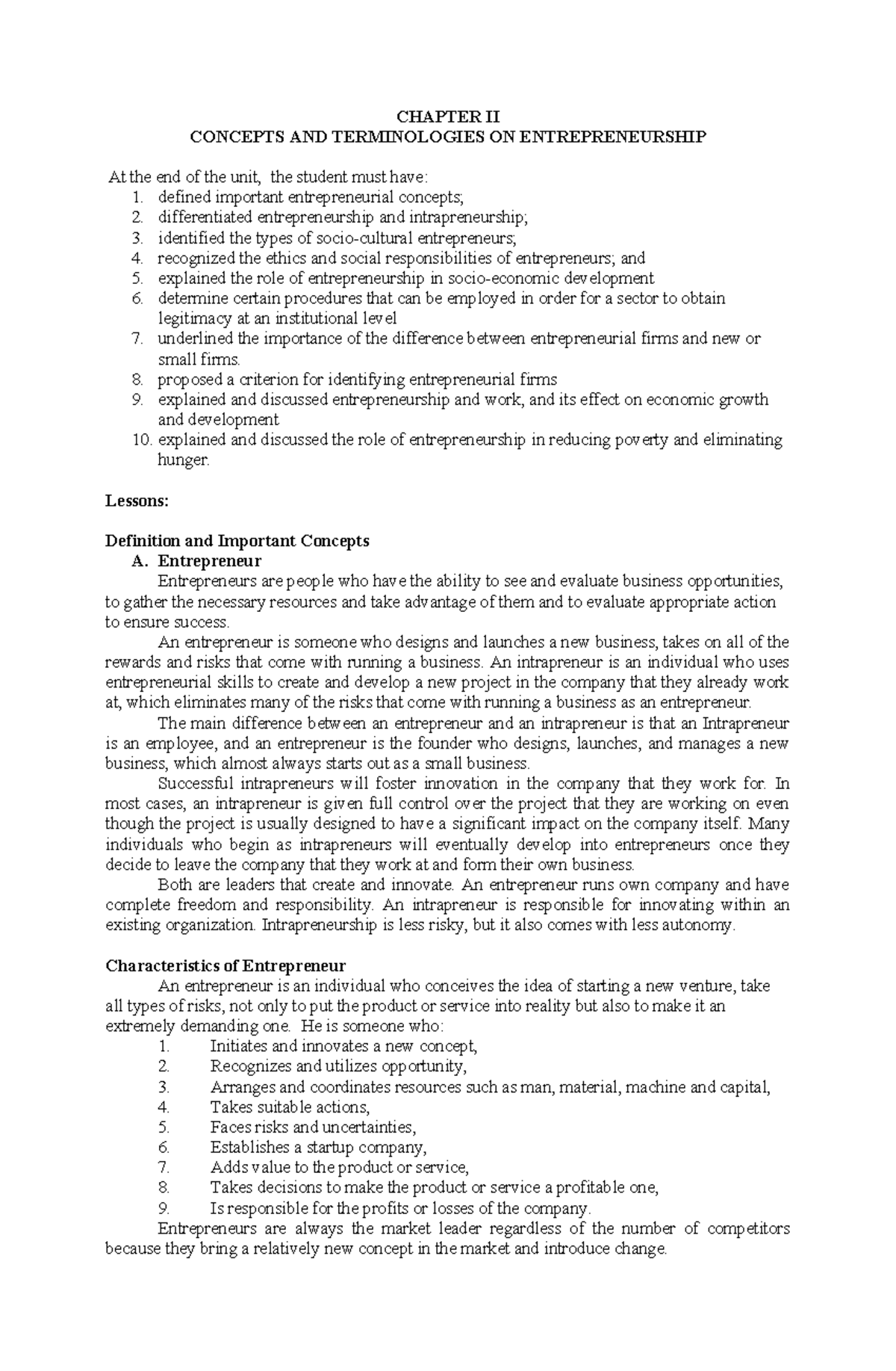 Chapter-II af38fa706f78421 cf0b257e617e99fa2 - CHAPTER II CONCEPTS AND TERMINOLOGIES ON - Studocu