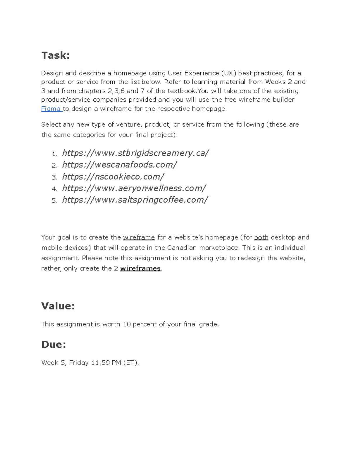 MKTG229 - Assignment #01 - Task: ####### Design and describe a homepage ...