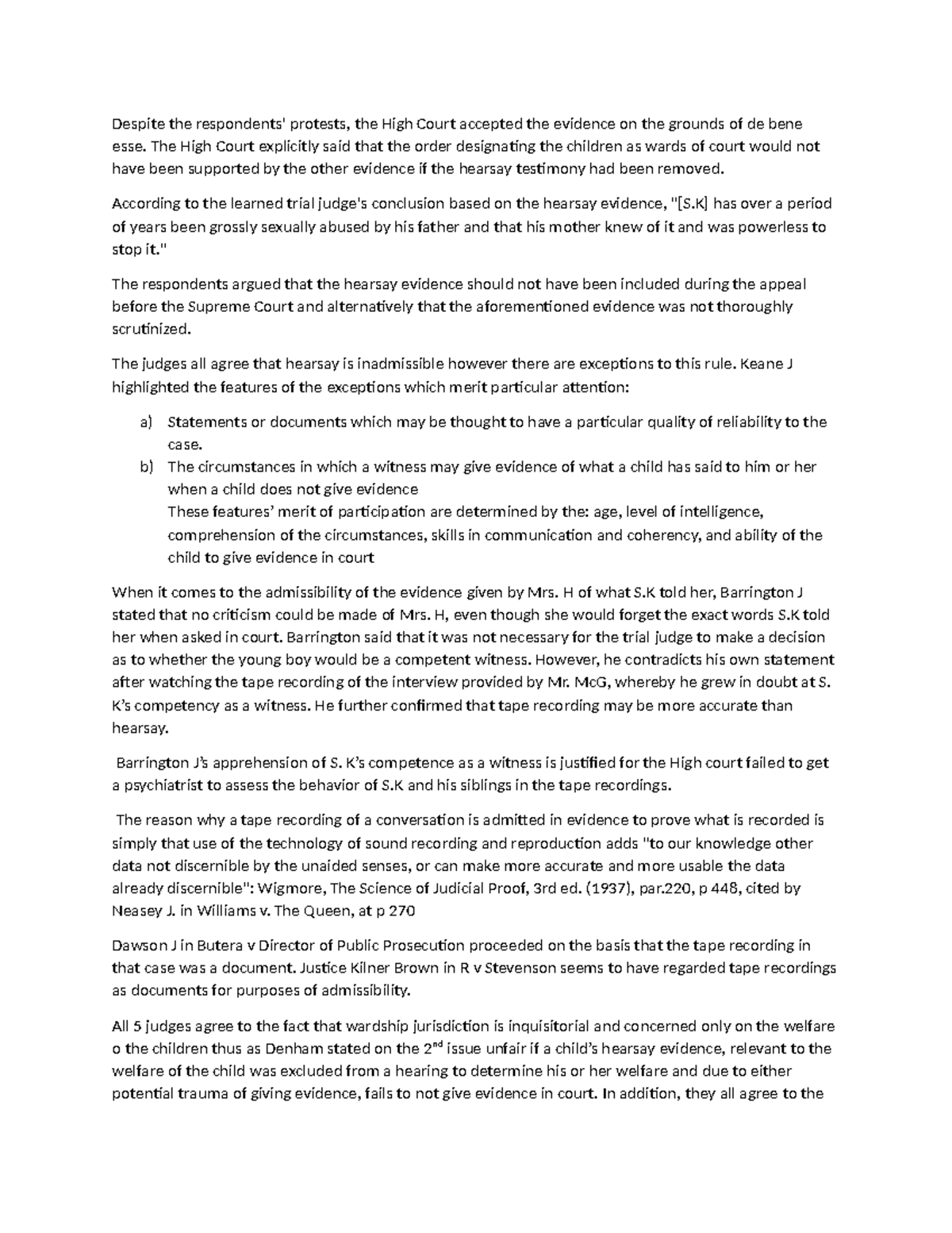 Rough Notes - n/a - Despite the respondents' protests, the High Court ...