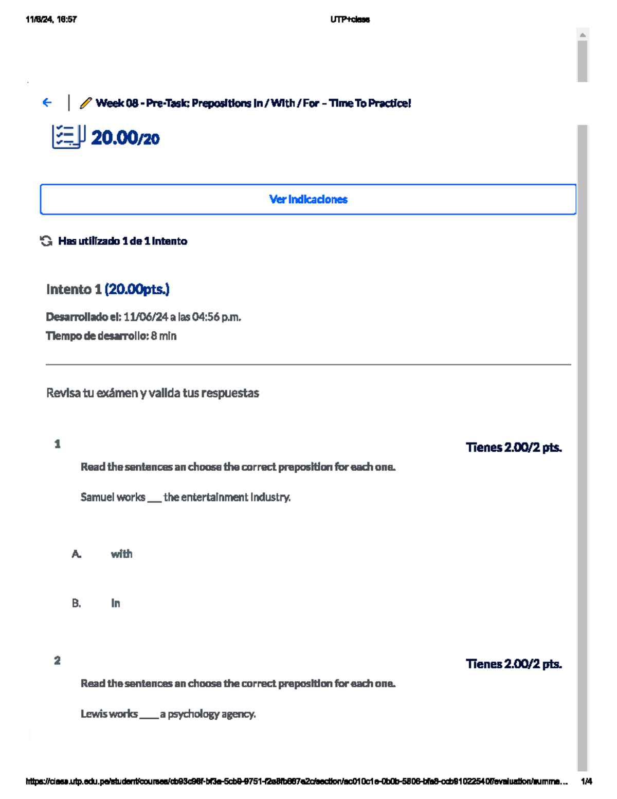Week 08 - Pre-Task: Prepositions in / with / for – Time to practice ...