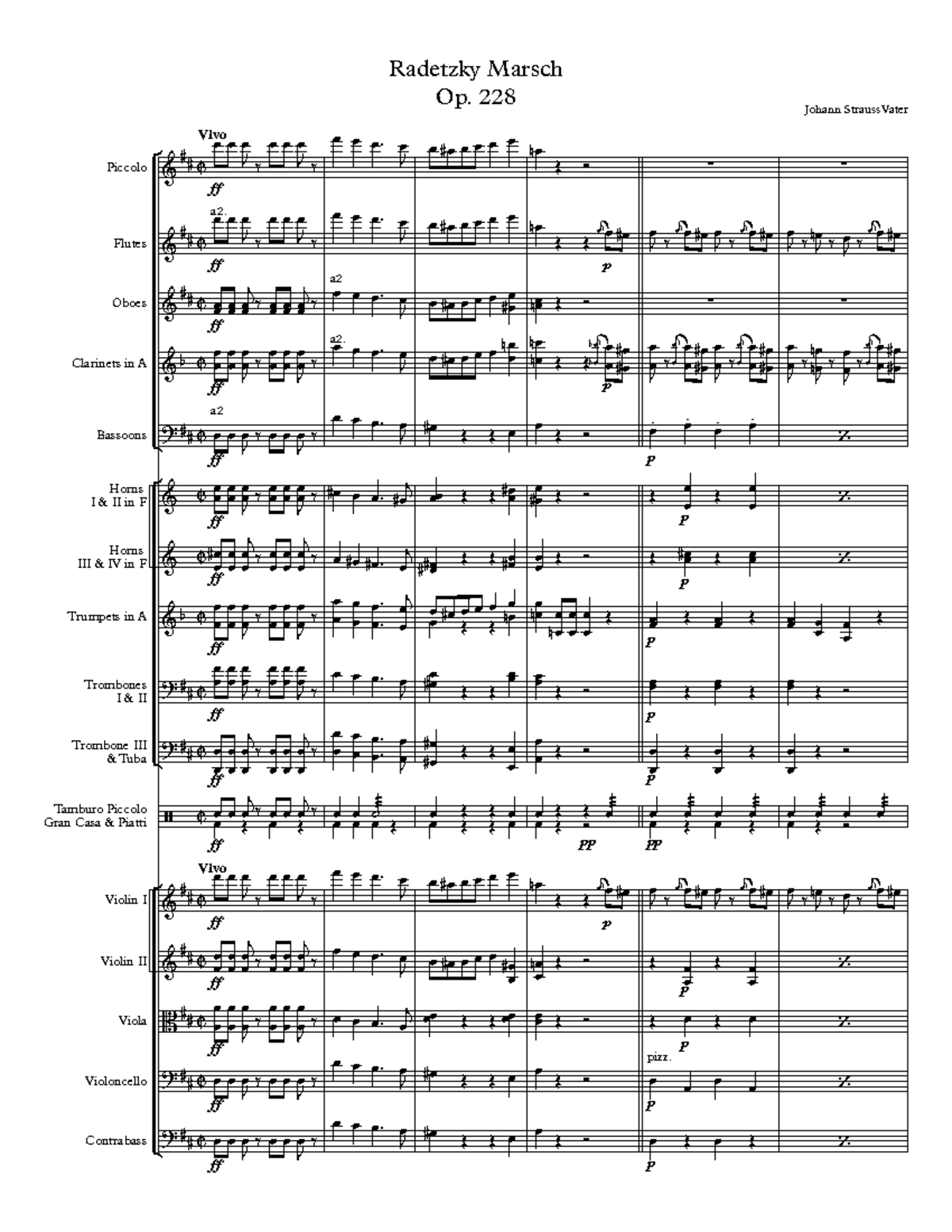 Imslp 593660-PMLP68787-Strauss - Radetzky March - Full Score - Lengua ...