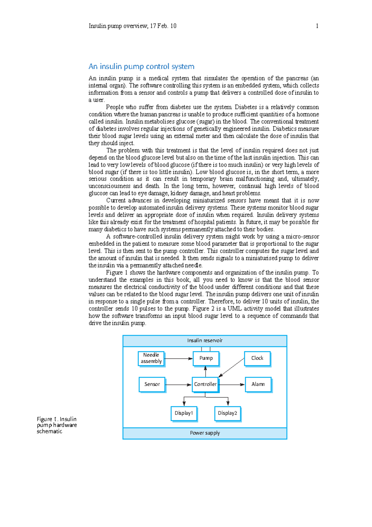 Insulin Pump Overview - Insulin pump overview, 17 Feb. 10 1 An insulin ...