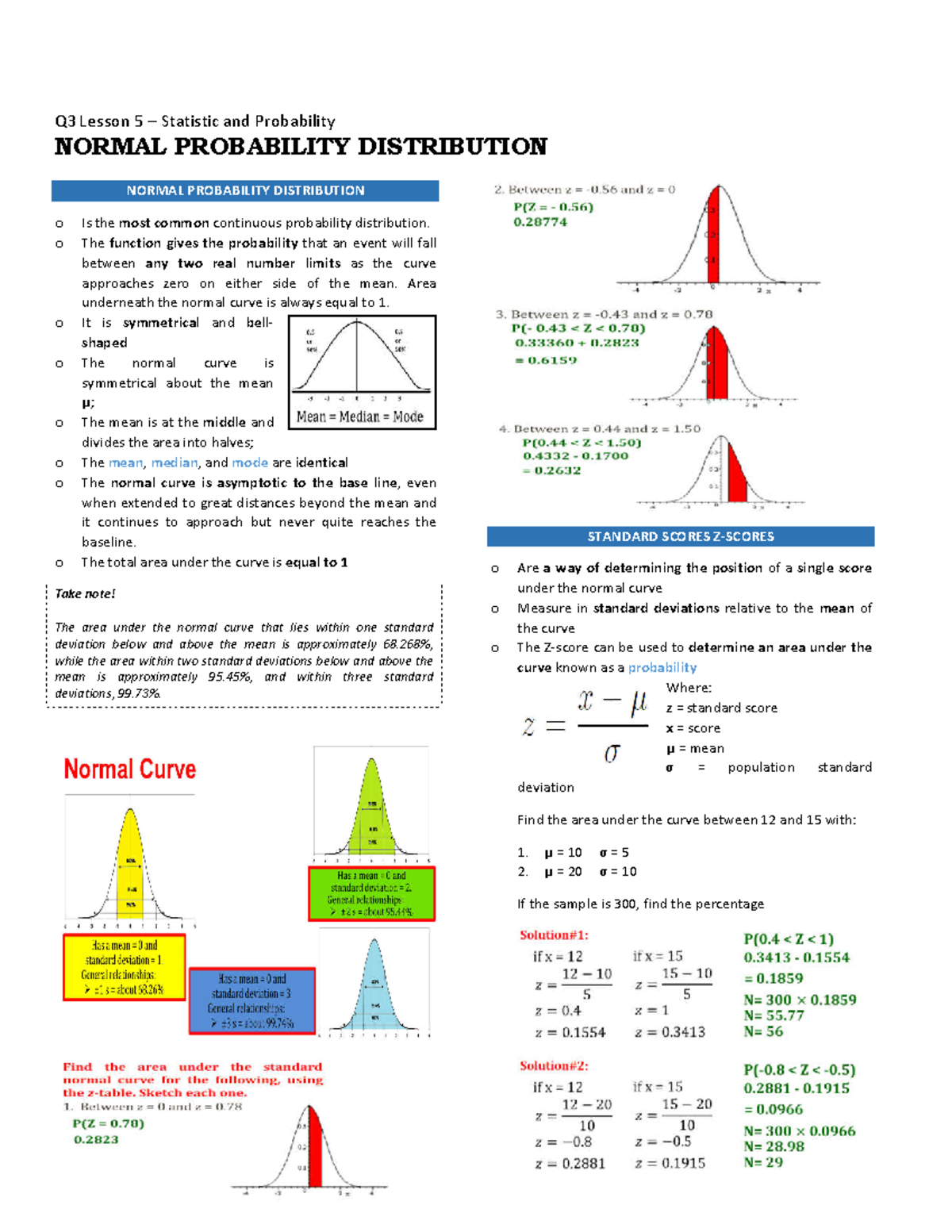 Stats-AND-PROB Q3W5 - cccccccccccccccccccccc - Q3 Lesson 5 – Statistic ...