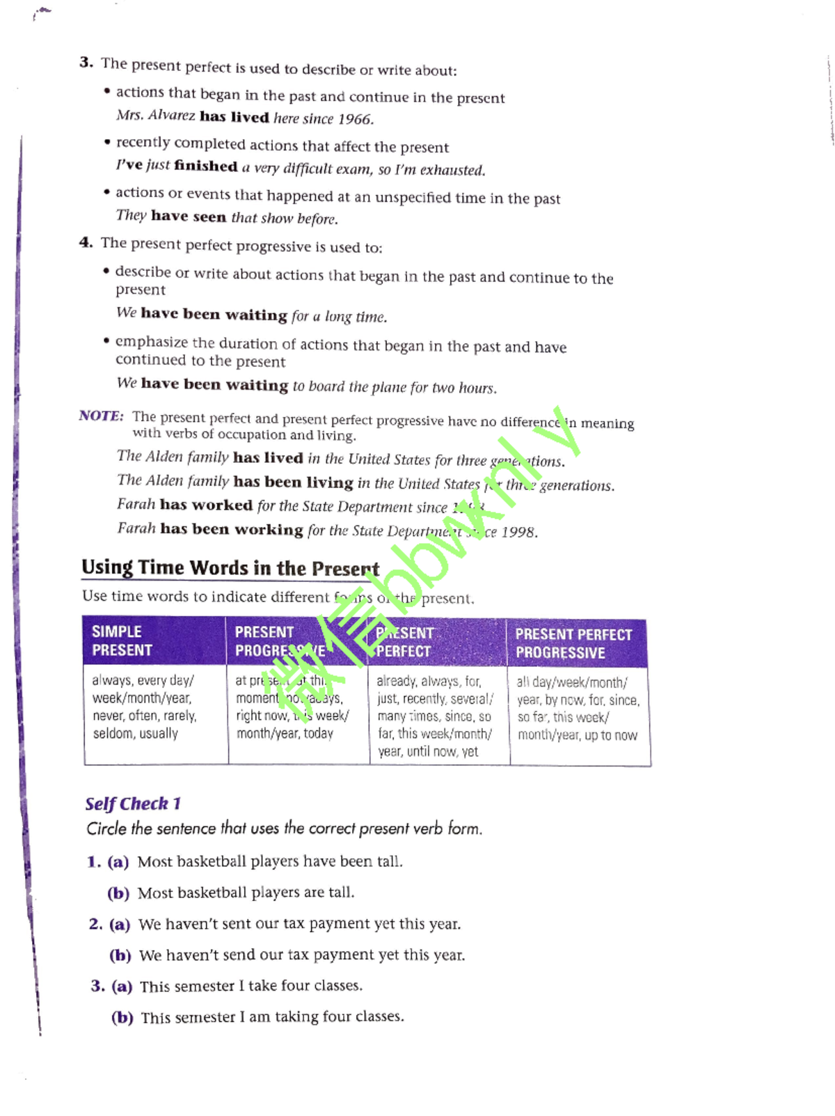 Tenses and Time Shifts G for Writing 1 - 3. The present perfect is used ...