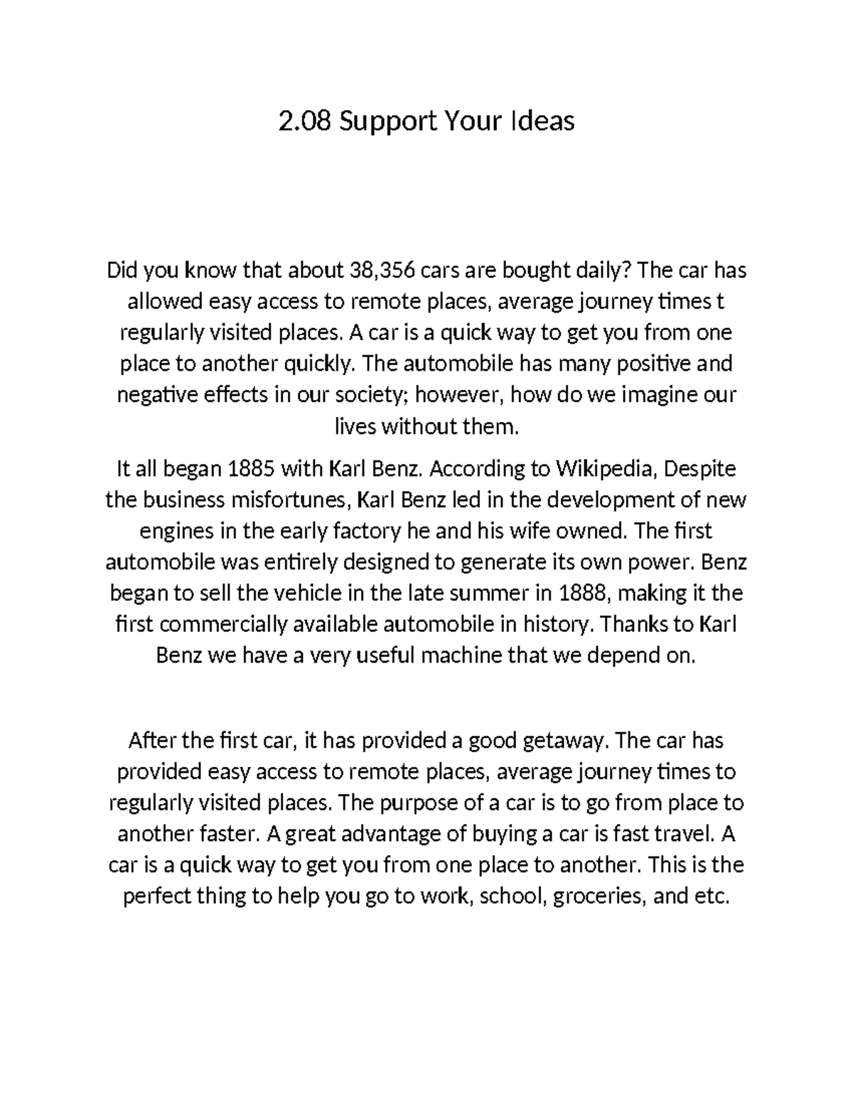 2.08 Support Your Ideas - 2 Support Your Ideas Did you know that about ...