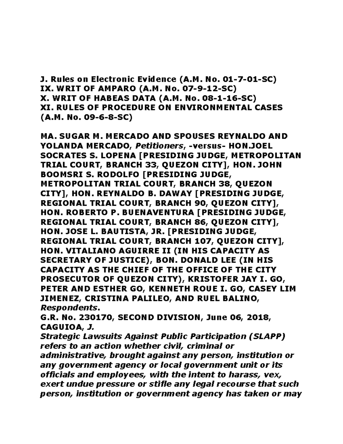 Antonio- Planteras - Summary Criminal Law 2 - J. Rules on Electronic ...