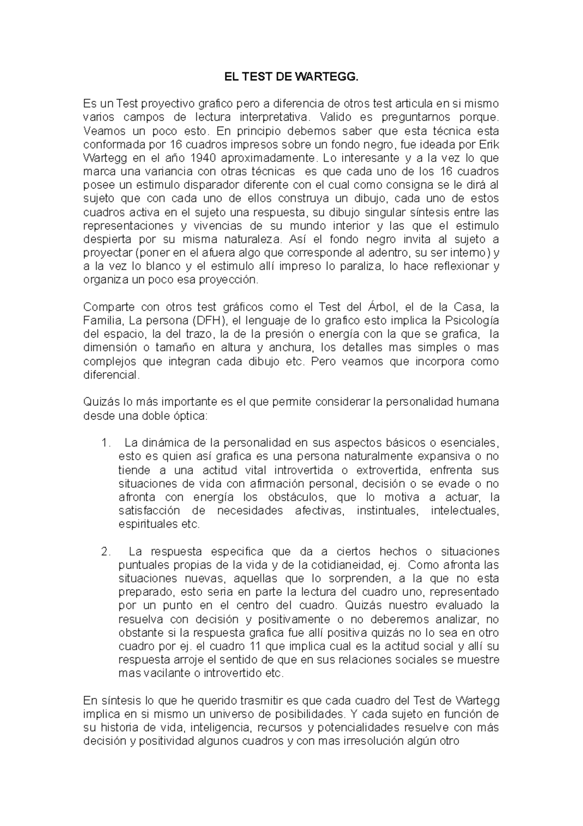 EL TEST DE Wartegg. Material DE Apoyo - EL TEST DE WARTEGG. Es un Test ...