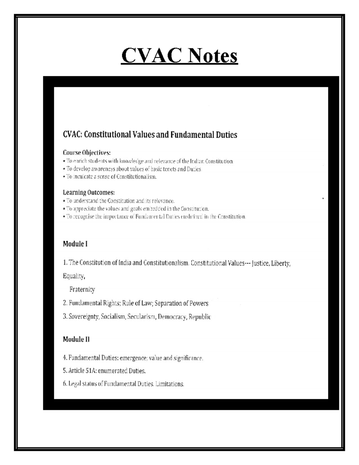 CVAC Notes - CVAC Notes Constitution Of India The Constitution of India ...