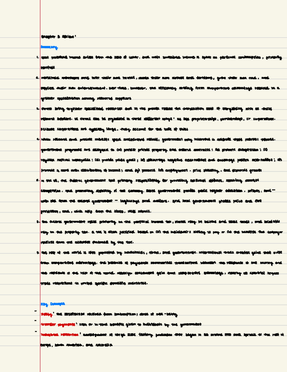 Economics 101 Chapter 3 Review Notes - Chapter 3 Review : summary - Studocu