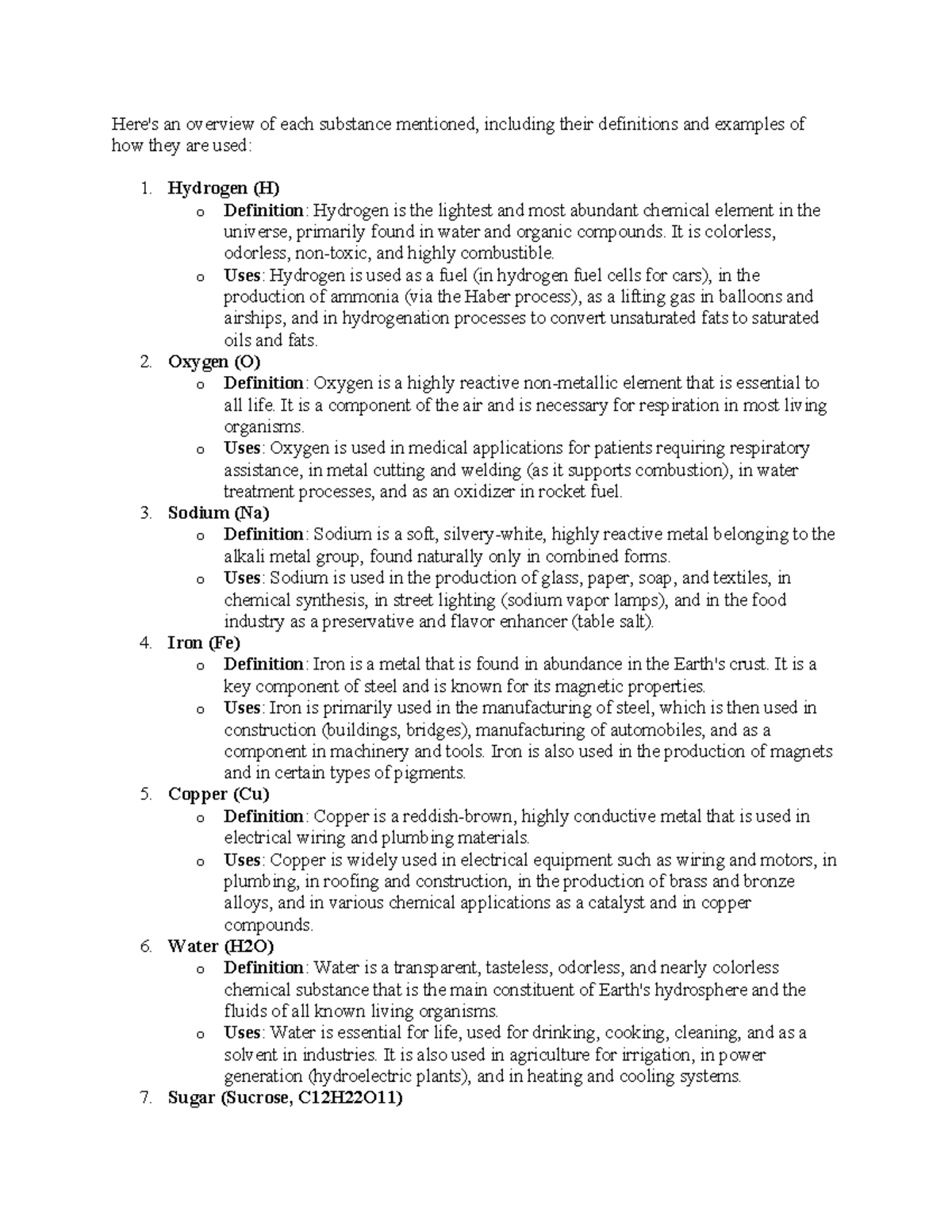 Common chemical substances - Here's an overview of each substance ...