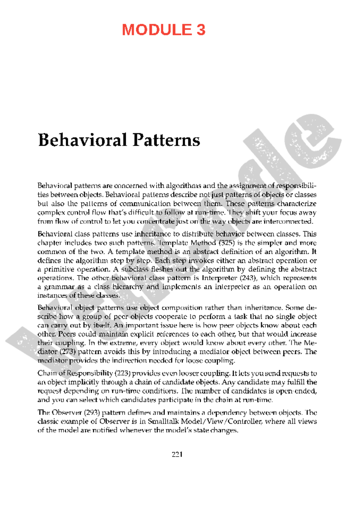 @vtucode - Noted - Chapter 5 Behavioral Patterns Behavioral patterns are concerned with ...